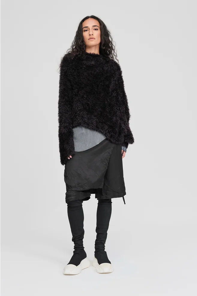 TAYLOR SLEEVED DISTORT SHRUG-BLACK – Trumps Clothing